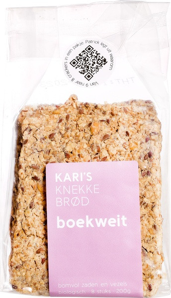 Knekkebrød boekweit Kari's Crackers 200 gram BIO - Biowinkel Hart voor ...