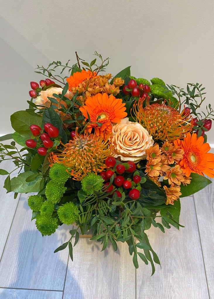 Boeket met Leuco - Bloemen Ixora